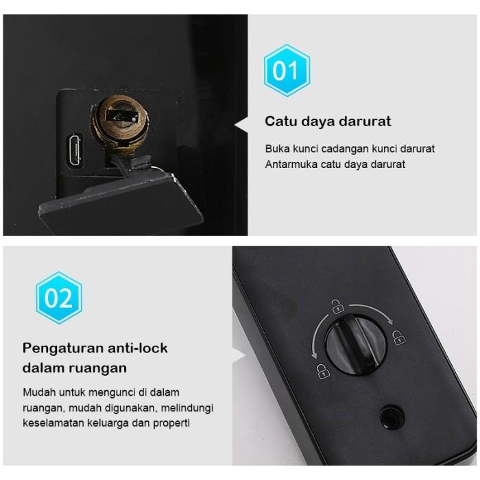 Jual Smart Lock Gagang Pintu Elektrik Kunci Digital Door Lock ...