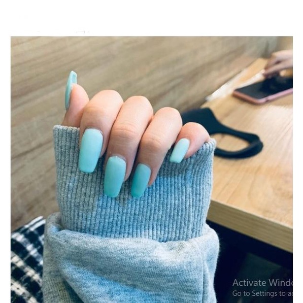 Jual Jessia KUKU PALSU PREMIUM LONG MATTE / FAKE NAIL / NAIL / BIRU ...