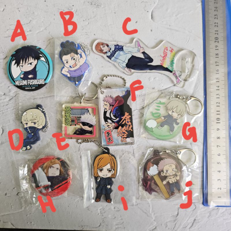 Jual jujutsu kaisen acrylic rubber keychain sukuna megumi gojo yuji ...