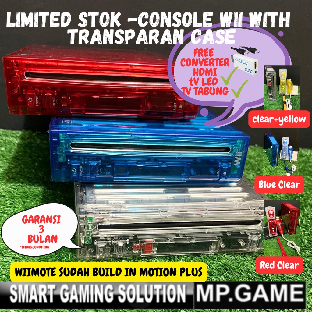 Jual Limited Nintendo WII Transparan Console Komplit | Shopee Indonesia