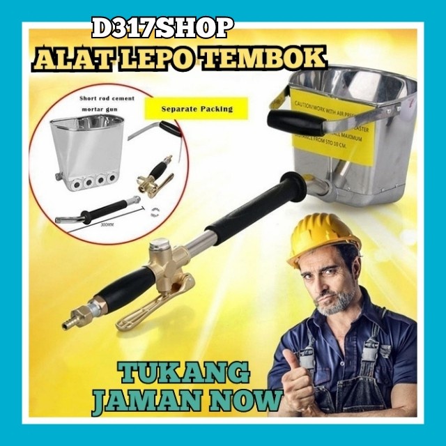 Jual alat lepo spray compressor mesin plester dinding tembok rumah CMS ...