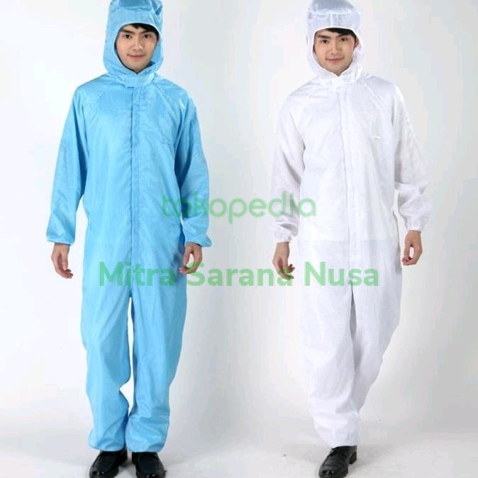 Jual ALAT KESELAMATAN BAJU ANTISTATIC JUMSUIT BAJU CLEAN ROOM COVERALL ...