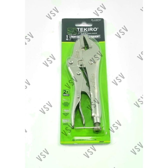 Jual Tekiro Locking Plier Straight 7" / Tang Buaya 7inch Lurus Vice ...