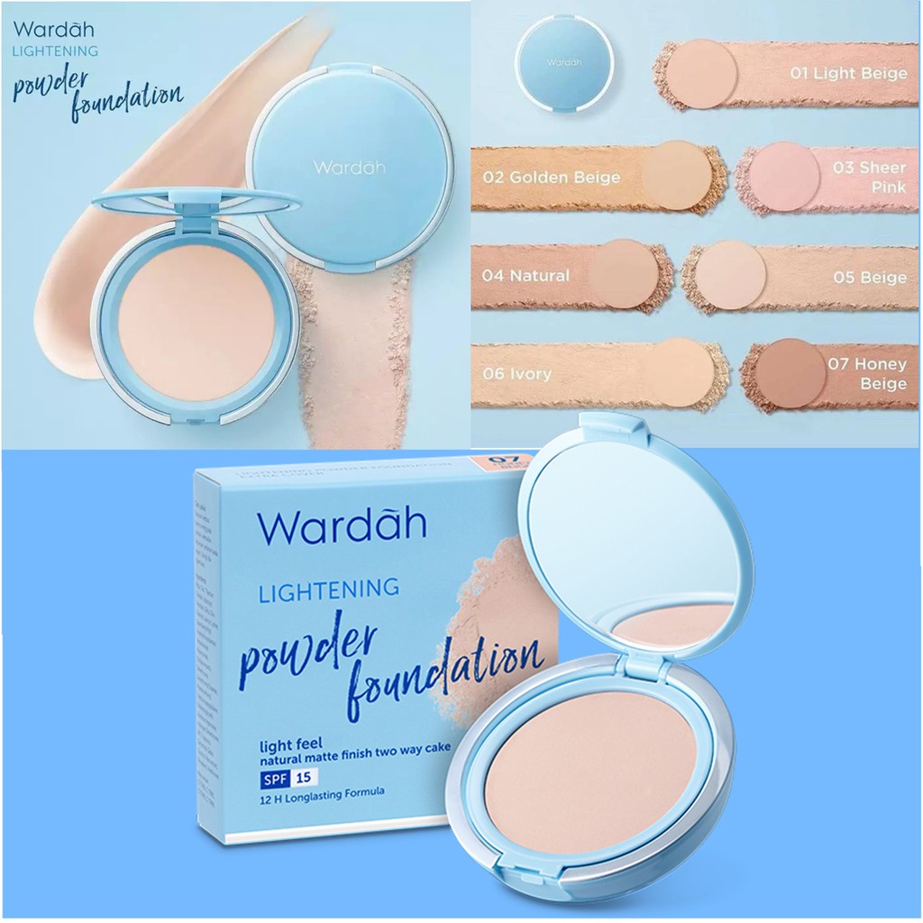 Jual Wardah Lightening Powder Foundation Light Feel 12 gr Original BPOM ...