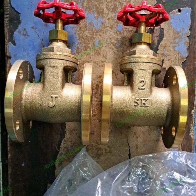 Jual Gate Valve 5K Kuningan 1" Inch / Gate Valve Flange 5K Bronze ...