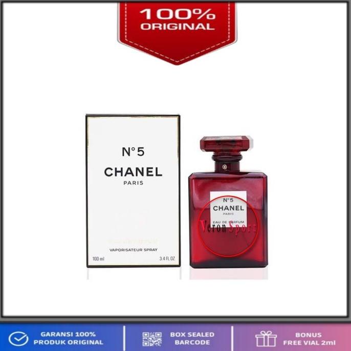Jual Chanel No 5 Red Edition Edp 100Ml Original Full Set | Shopee Indonesia