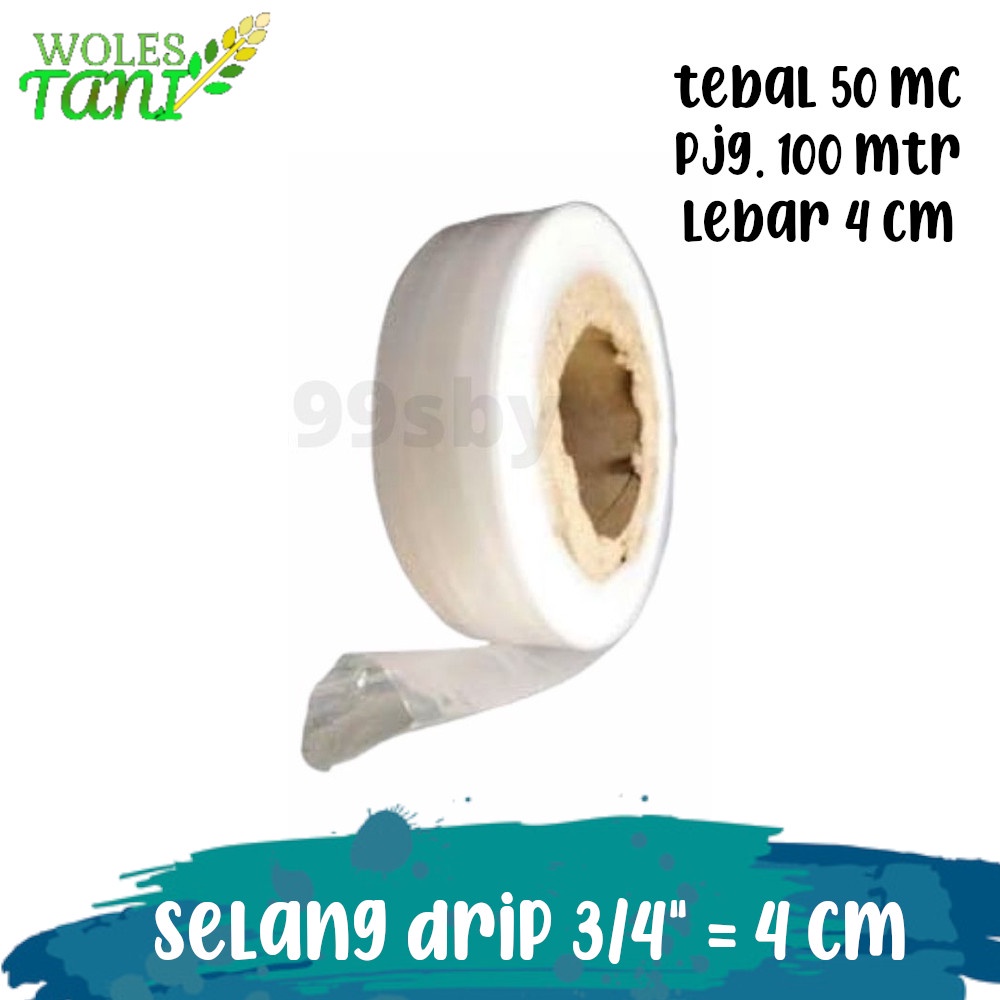Jual Selang Drip Putih Selang Irigasi 4 Cm 100 Meter 50 Mikron 005 ...
