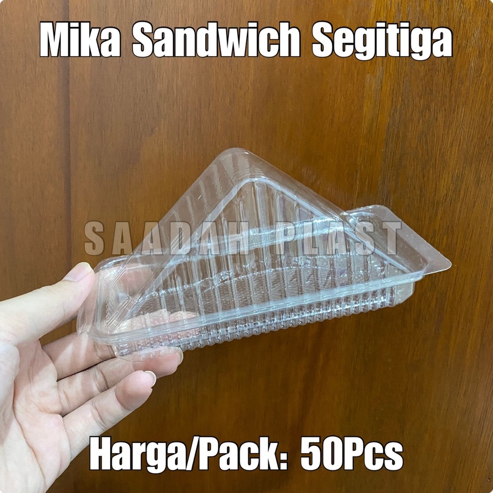 Jual Harga Murah (ISI 50) Mika Sandwich Segitiga - Tray Roti Tawar 09O ...