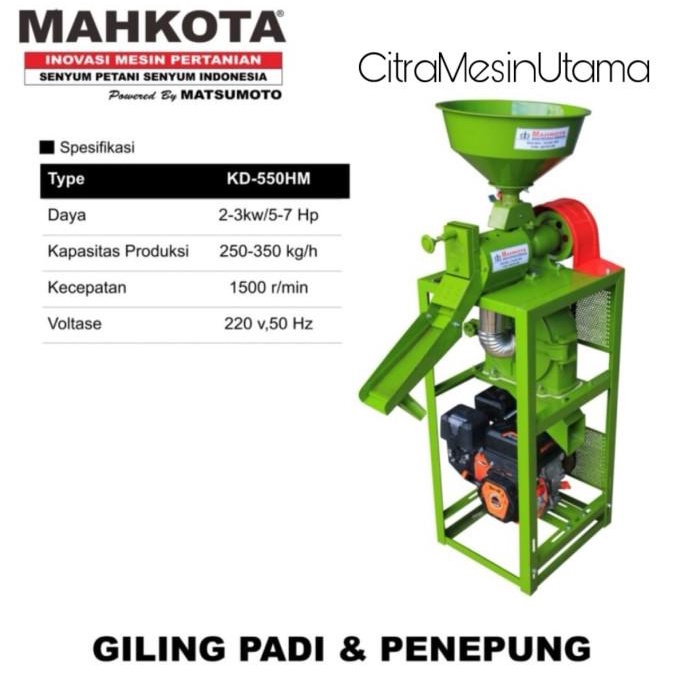 Jual Mesin Giling Padi dan Penepung Mahkota KD 550 HM | Shopee Indonesia