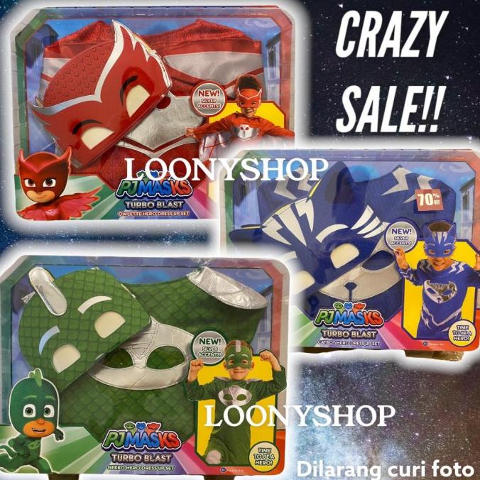 Jual BAJU PJ MASKS COSTUME KOSTUM PJ MASK ORIGINAL gekko catboy owlette ...