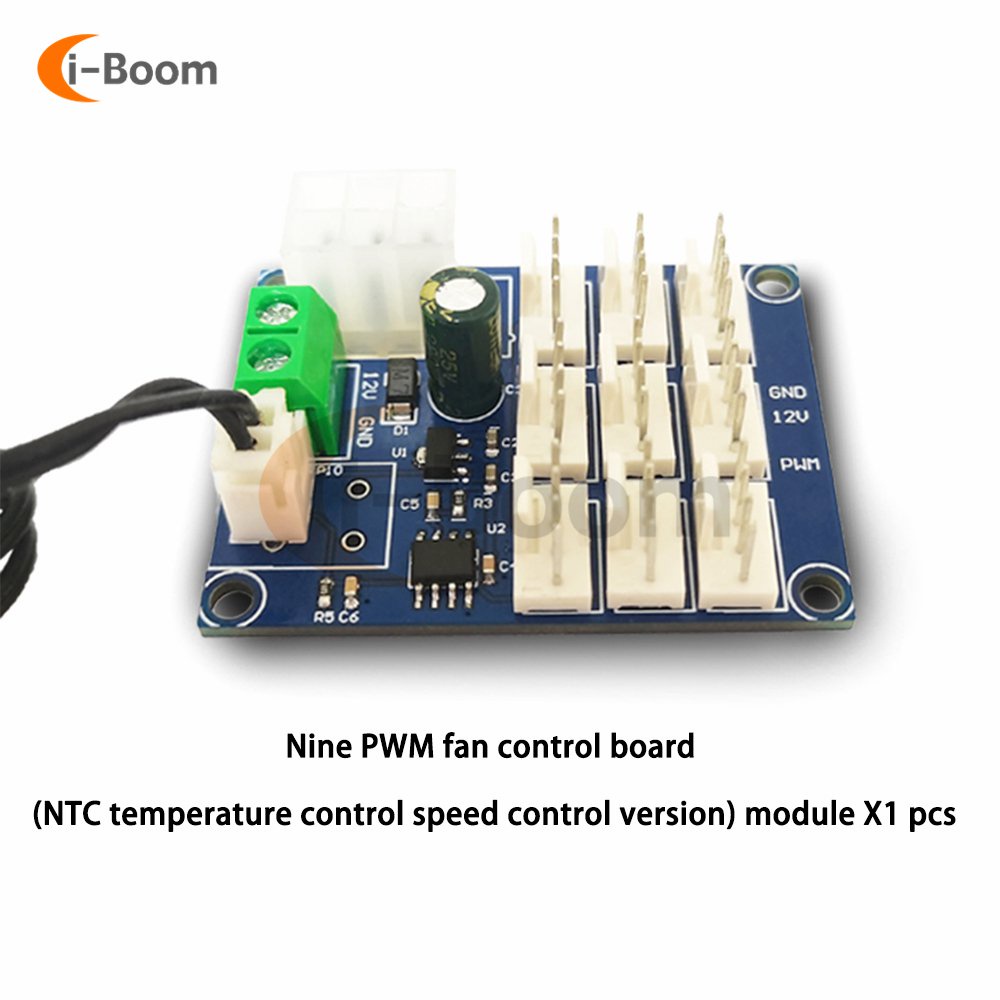 Jual &PWM Speed Controller 12V for Computer Chassis Fan Multi-channel ...