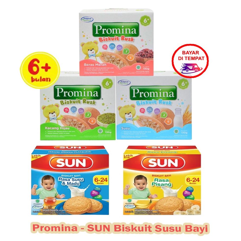 Jual MR35 Promina SUN Biskuit Rusk Snack Cemilan Bayi Untuk Usia 6 ...