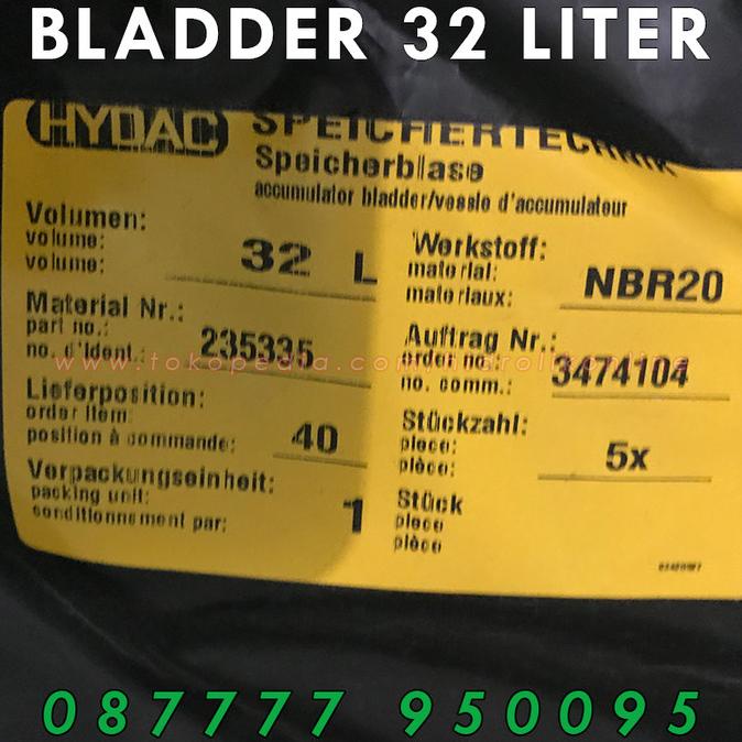 Jual Hydac 235335 Bladder 32 L Accumulator Hydraulic Hidrolik | Shopee ...