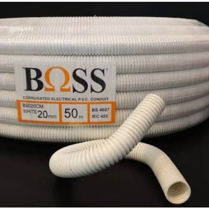 Jual BOSS Flexible Conduit PVC 20MM Warna Hitam atau Putih | Shopee ...