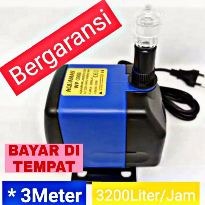 Jual WP3900 AQUAMAN(3200L/H) POMPA AIR, POMPA KOLAM, POMPA LOW WATT ...