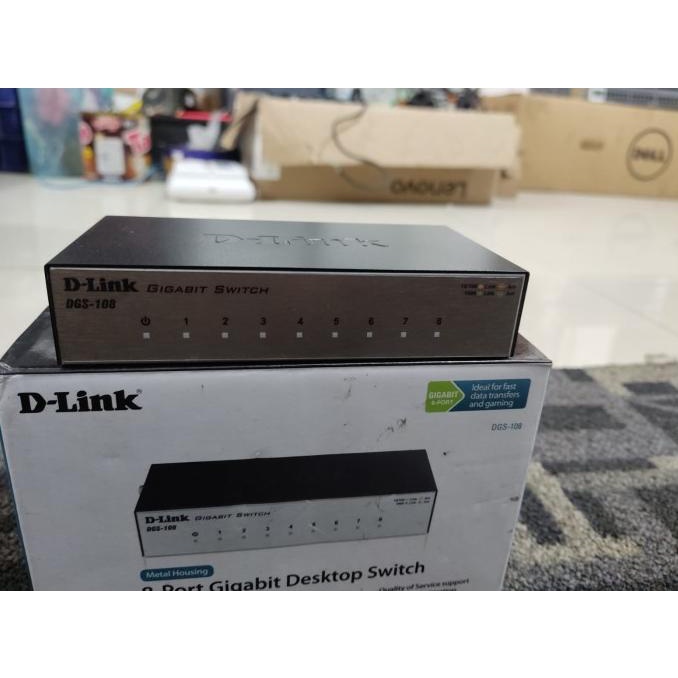 Jual D-Link DGS-108 8Port Unmanaged Gigabit Metal Desktop Switch ...
