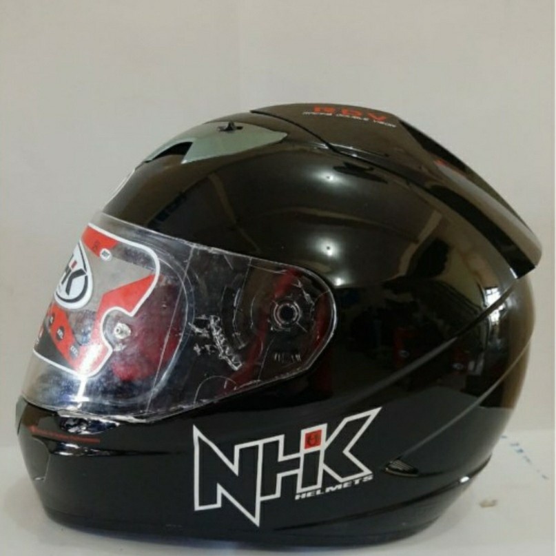 Jual HELM NHK GP 1000 SOLID - FULL FACE - SNI - Hitam, M | Shopee Indonesia