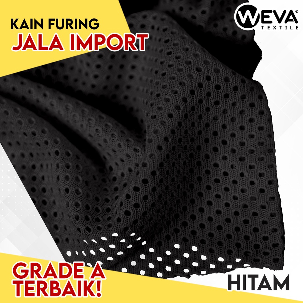 Jual New Product Bahan Kain Jala Kain Mesh Jaring Dalaman Jaket Hitam ...