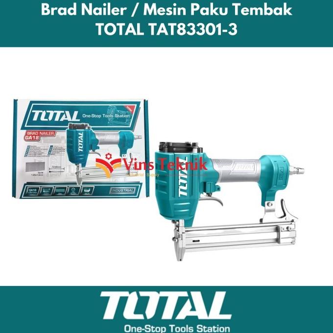 Jual mesin paku tembak angin total brad nailer 10-30mm tat83301-3 ...