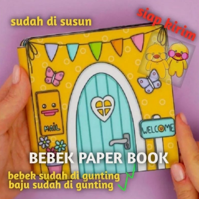 Jual aara -59 Paper Duck Bebek Viral Mainan Kertas Edukatif Paper Doll ...