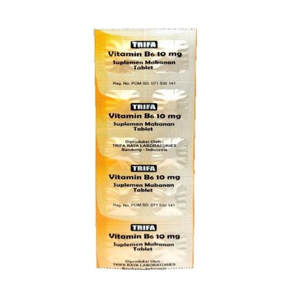 Jual VITAMIN B6 TRIFA 10MG (1 STRIP ISI 10 TABLET) | Shopee Indonesia