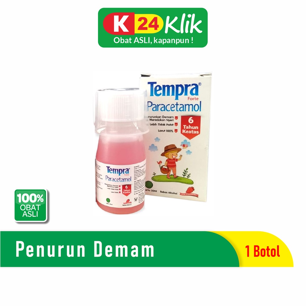 Jual TEMPRA FORTE SIRUP 60ML / Obat Demam Anak usia diatas 6th (1 Botol ...