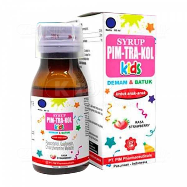 Jual Pimtrakol Kids Demam & Batuk Strawberry Sirup 60ml (per Botol ...