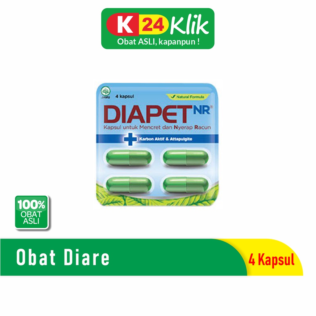 Jual Diapet NR / Obat Diare / Obat Mencret (1 Strip isi 4 Kapsul ...