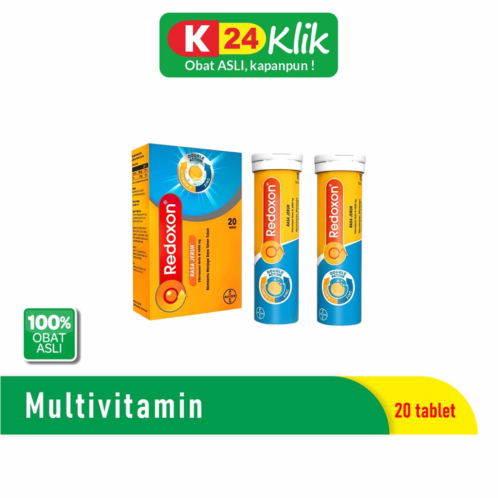 Jual Redoxon Zinc Effervesent isi 20 / Vitamin C dan Zinc (1 Pack ...