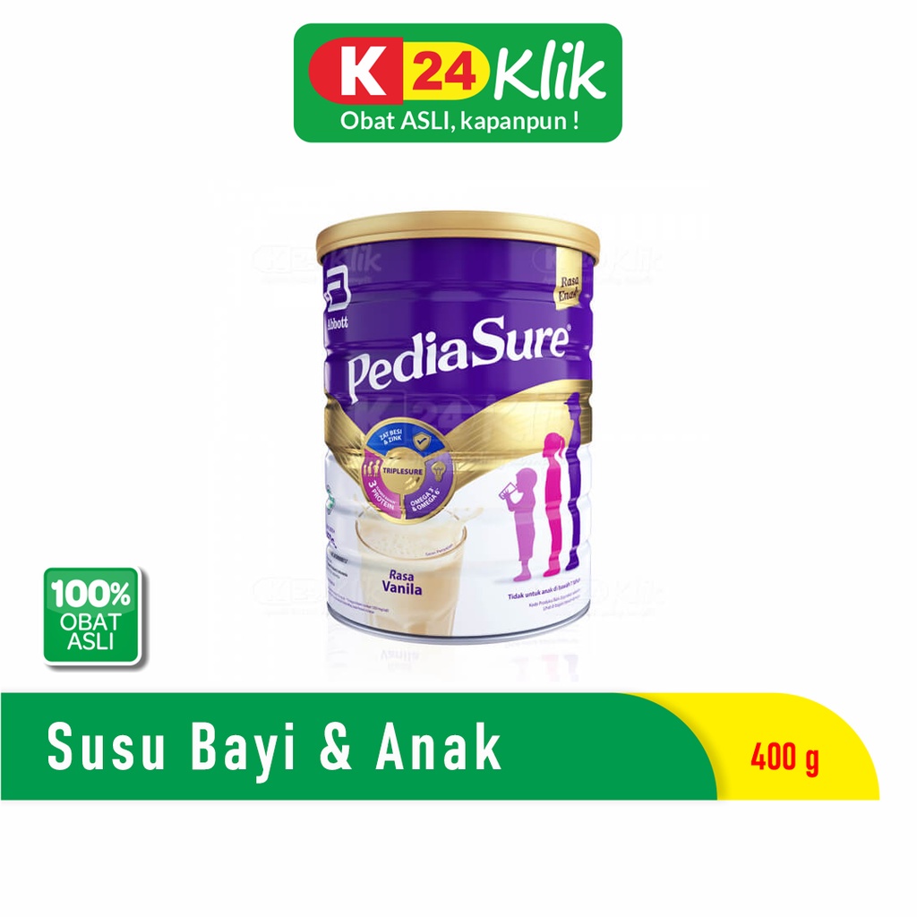 Jual PEDIASURE TRIPLESURE VANILA 400G KALENG (1 PCS) | Shopee Indonesia