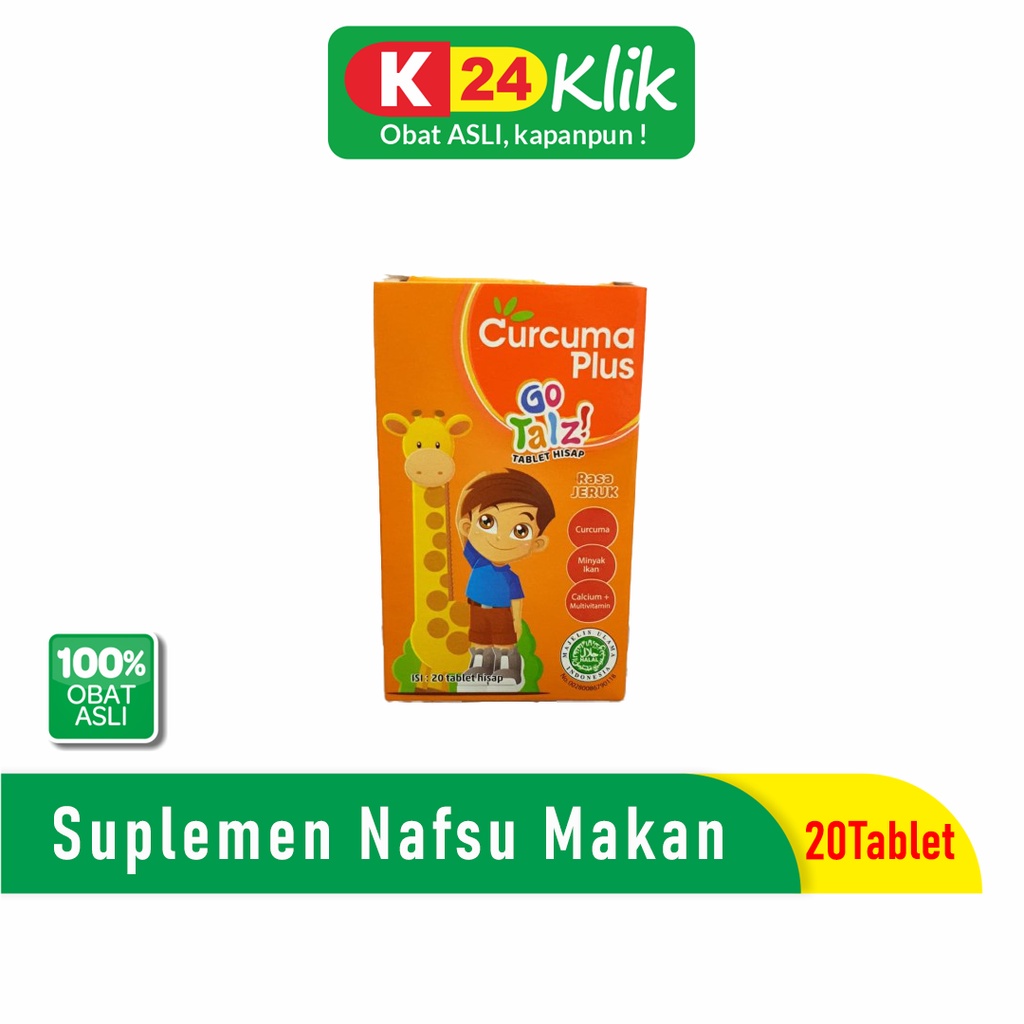Jual CURCUMA Plus Go Talz Orange (Tablet Hisap) / Multivitamin Anak ...