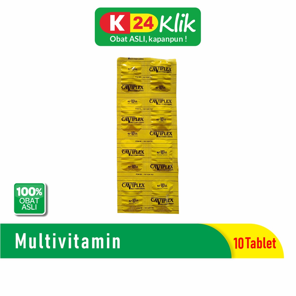 Jual Caviplex Tablet 1 Strip (Isi 10 Tablet) – Multivitamin Penambah ...