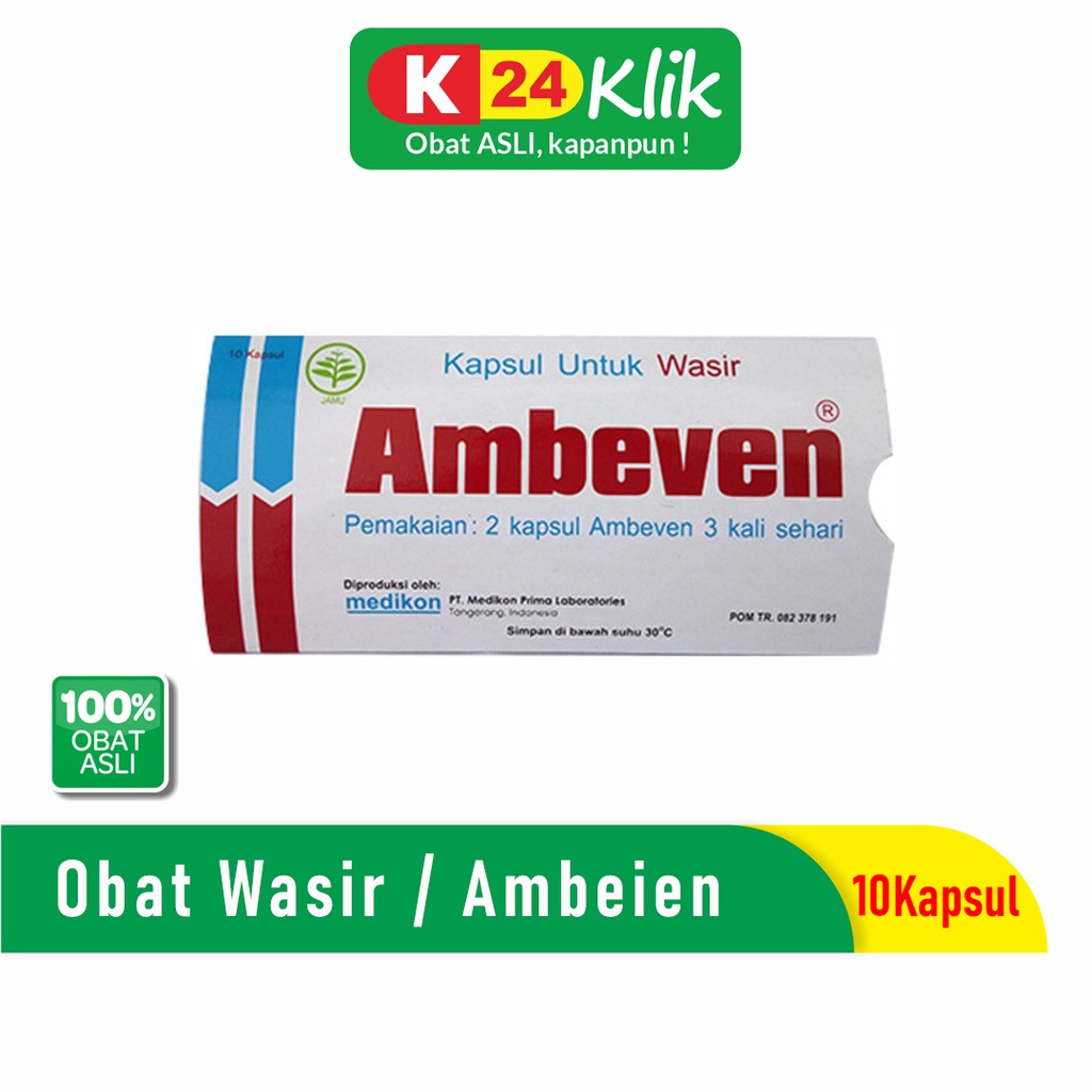 Jual Ambeven Kapsul 1 Strip (Isi 10 Kapsul) | Shopee Indonesia