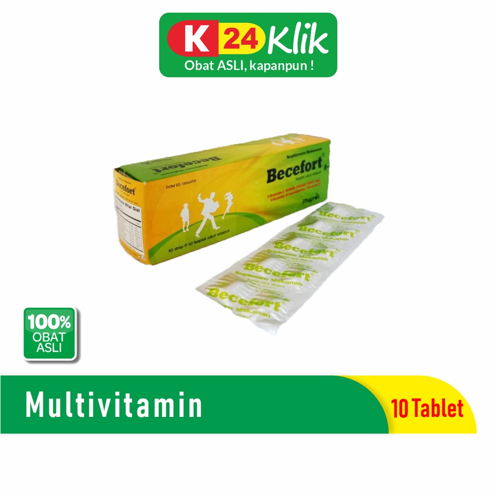 Jual Becefort Tablet (1 Strip isi 10 Tablet) | Shopee Indonesia