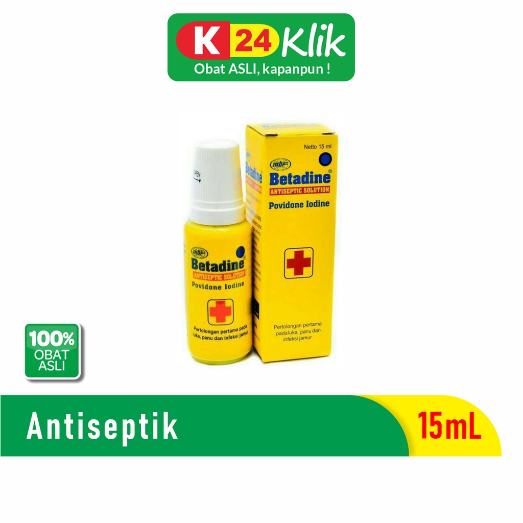 Jual Betadine Cair 15Ml (1 Botol) | Shopee Indonesia