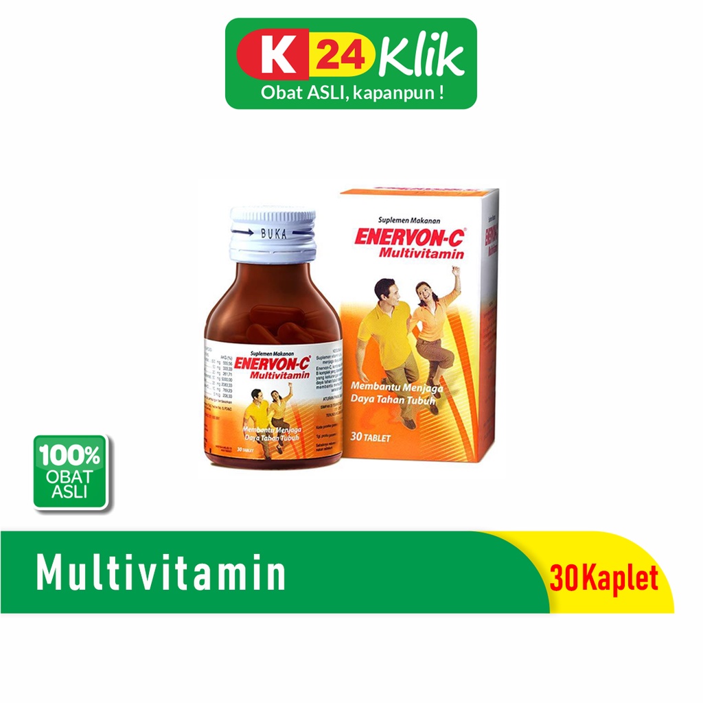 Jual Enervon C Tablet Botol Isi 30 – Suplemen Vitamin C & B Kompleks ...