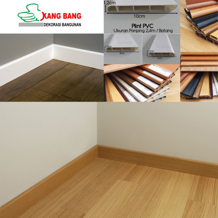 Jual LIST LANTAI PVC PLINT LANTAI SKIRTING DINDING 10CM X 2.4M TEBAL ...