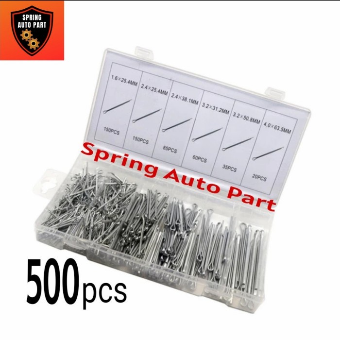 Jual Cotter Pin Split Pen Baja Galvanis 500 Pcs | Shopee Indonesia