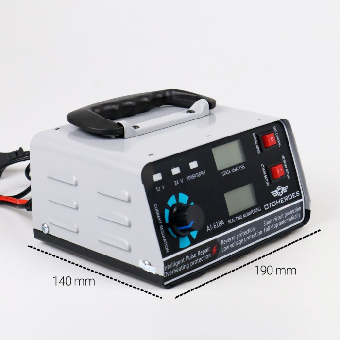 Jual Carger Aki Accu Mobil Motor 12/24v 400 watt 105 AH+LCD | Shopee ...