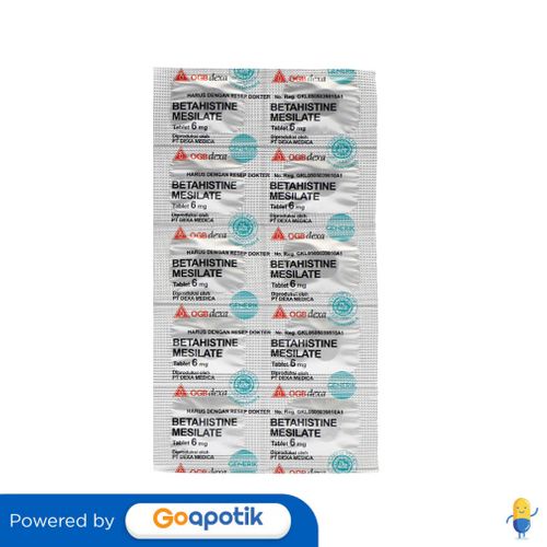 Jual BETAHISTINE MESILATE OGB DEXA MEDICA 6 MG STRIP 10 TABLET | Shopee ...