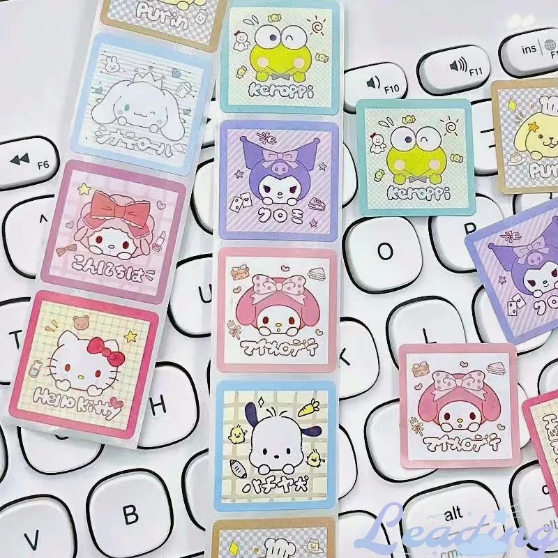 Jual 1 Roll 500 pcs Sticker Cute Sanrio Import | Sticker Kawaii Sanrio ...