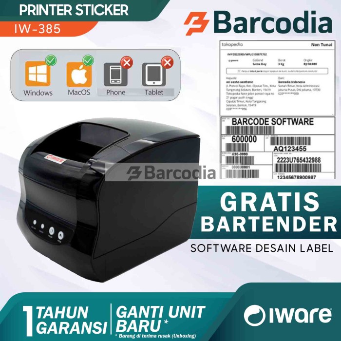 Jual PRINTER LABEL RESI XPrinter 385B PRINT ALAMAT PENGIRIMAN JNT ...