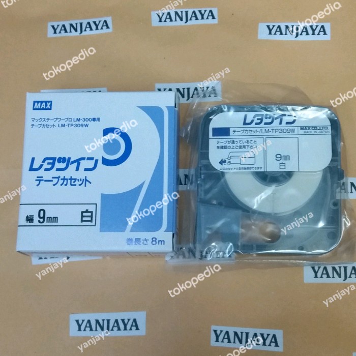 Jual max letatwin label cartridge LM-TP309W/9mm putih | Shopee Indonesia