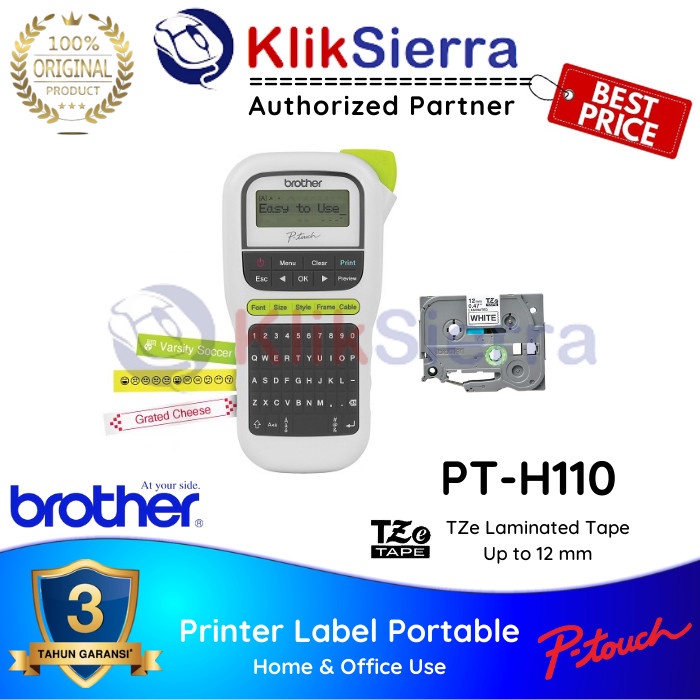 Jual Brother Label Printer PT-H110 Label Maker | Shopee Indonesia