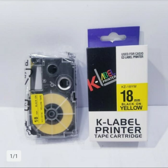 Jual K Label Printer EZ Label 18 MM Compatible Casio Refill Tape ...