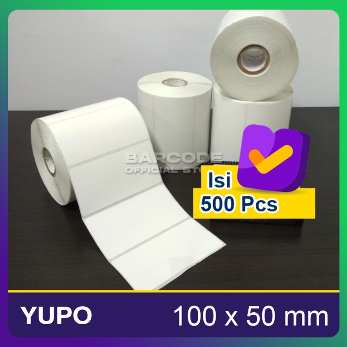 Jual Label Barcode 100 X 50 (1 Line) Kertas Sticker Label Yupo 100X50 ...