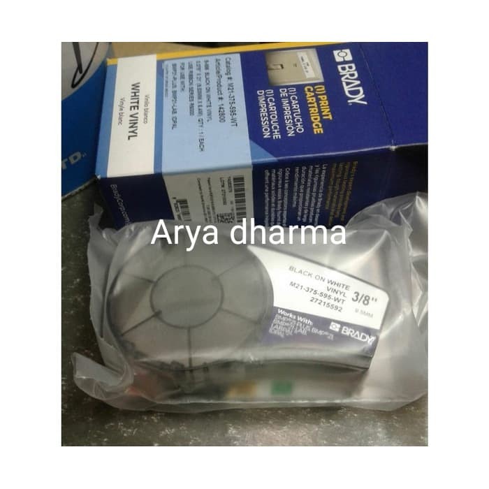 Jual TAPE LABEL BRADY 3/8" BLACK ON WHITE VINYL M21-375-595-WT | Shopee Indonesia