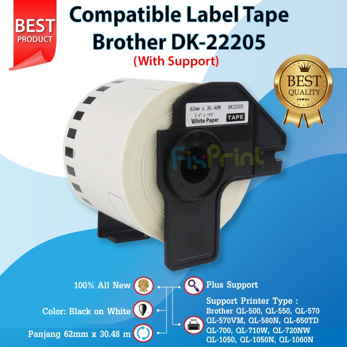 Jual Label Tape Continuous Paper Paper QL-500 QL-580N QL-650TD QL-700 ...