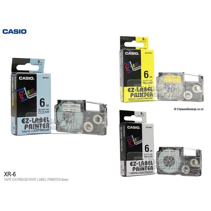 Jual CASIO XR-6 - TAPE LABEL PRINTER 6mm | Shopee Indonesia