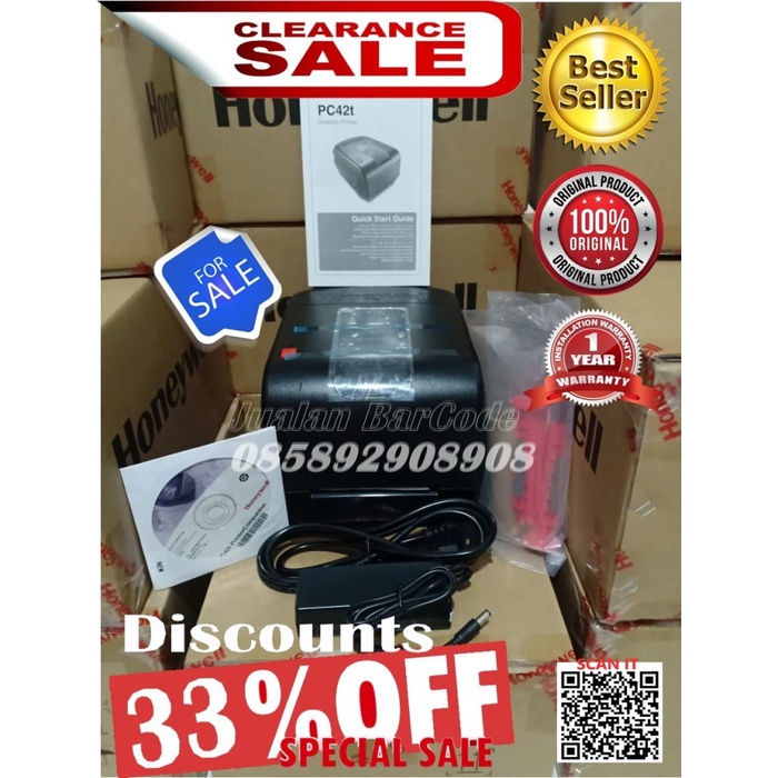 Jual HONEYWELL PC42T PRINTER BARCODE PC42T BARCODE PRINTER LABEL USB ...